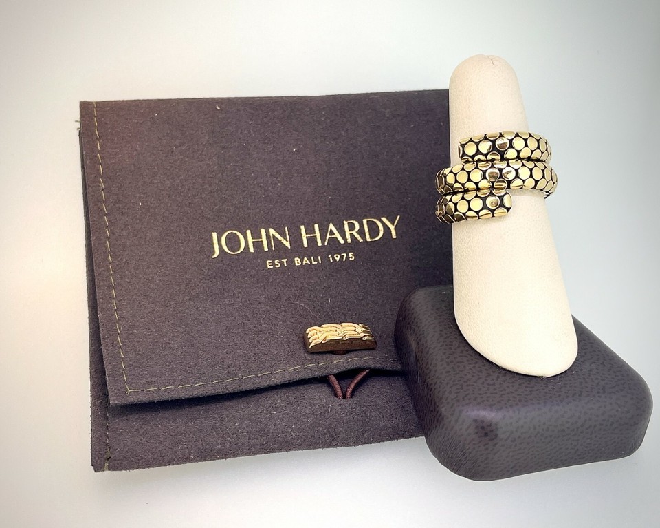 Vintage John Hardy Coiled Snake Dot Collection 18K Gold and Silver ...