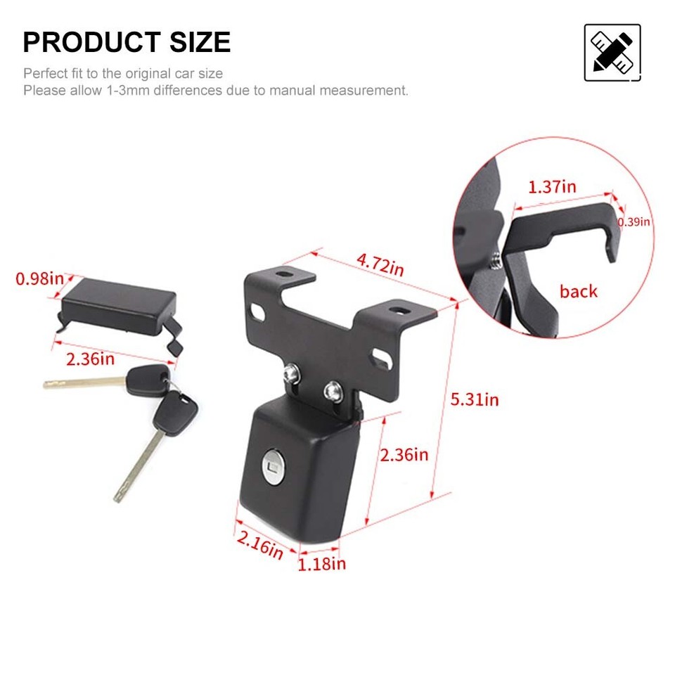 Anti-Theft Hidden Hood Lock Hood Latches for Jeep Wrangler JL JT 18 ...