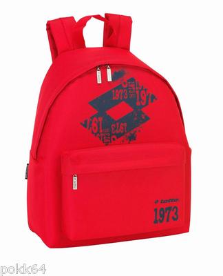 Lotto Sport Italia Red Backpack 1973 L School Bag 32 x 40 cm 244744- | eBay