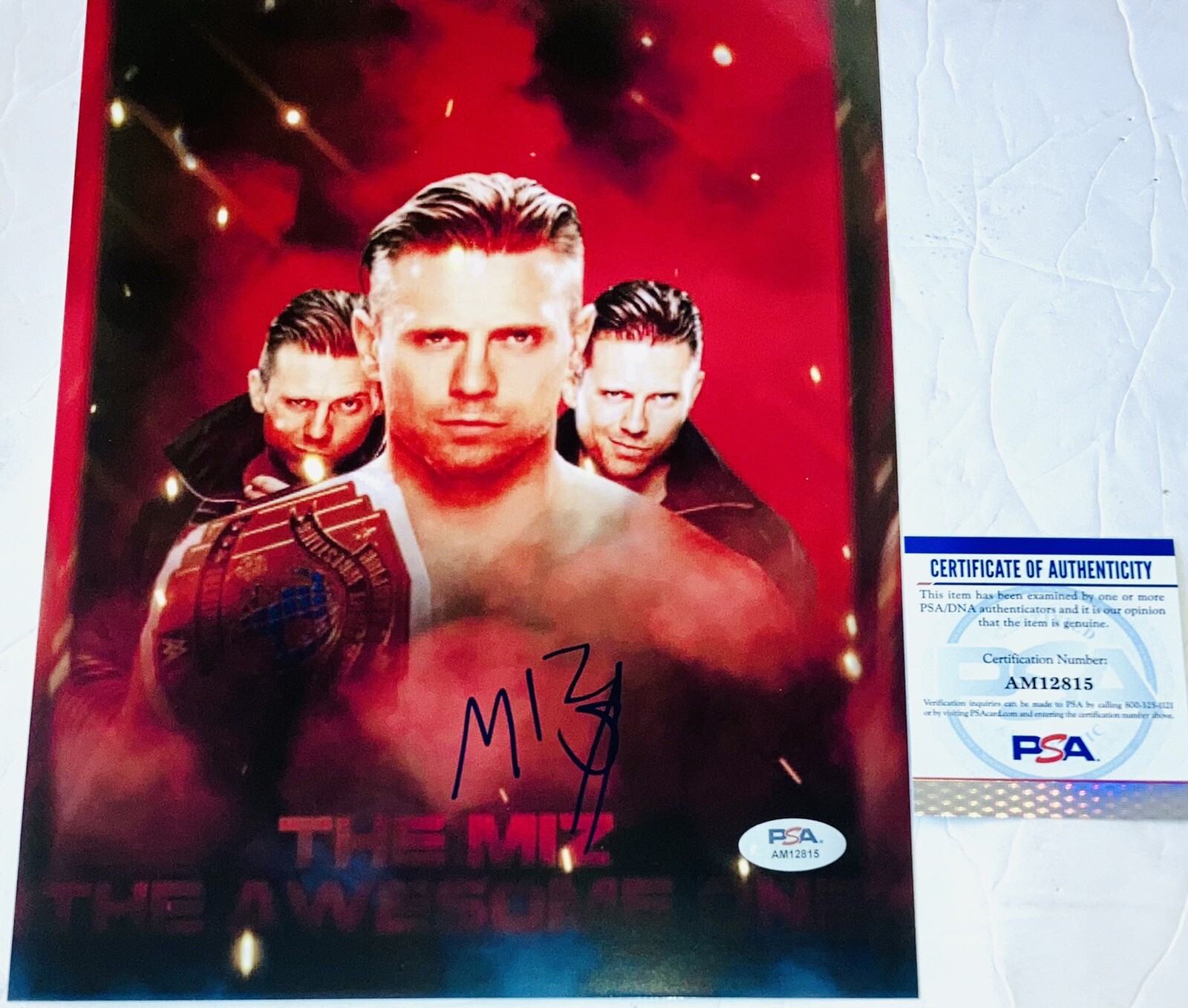 MIKE THE MIZ MIZANIN SIGNED AUTOGRAPHED CUSTOM 8X10 PHOTO PSA COA ...