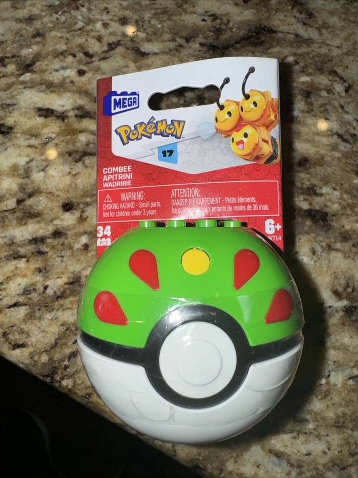 Mega Construx Pokemon Series 17 Combee Figure Building Set with Friend Poke Ball | eBay