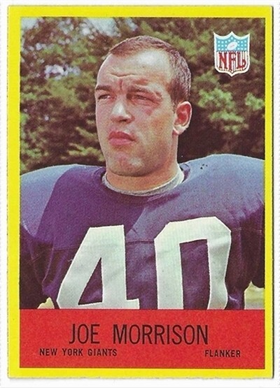 1967 PHILADELPHIA FOOTBALL JOE MORRISON CARD (NEW YORK GIANTS) | eBay