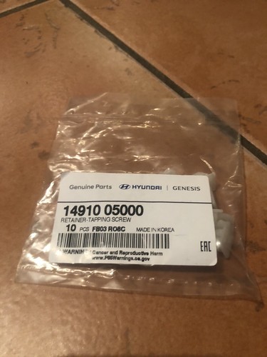 HYUNDAI COUPE TIBURON RETAINER-TAPPING SCREW GENUINE 14910 05000 ...
