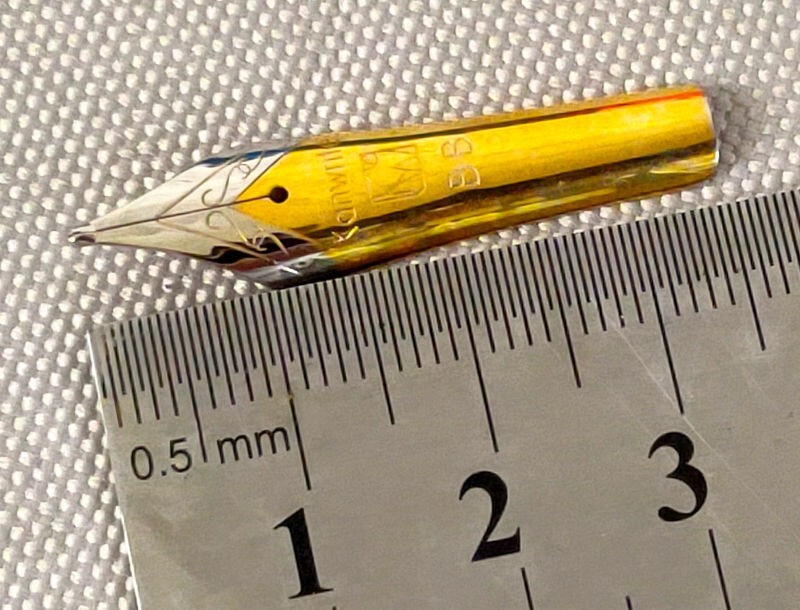 Spare fountain pen nibs with double broad point and Broad italic nibs 4 ...