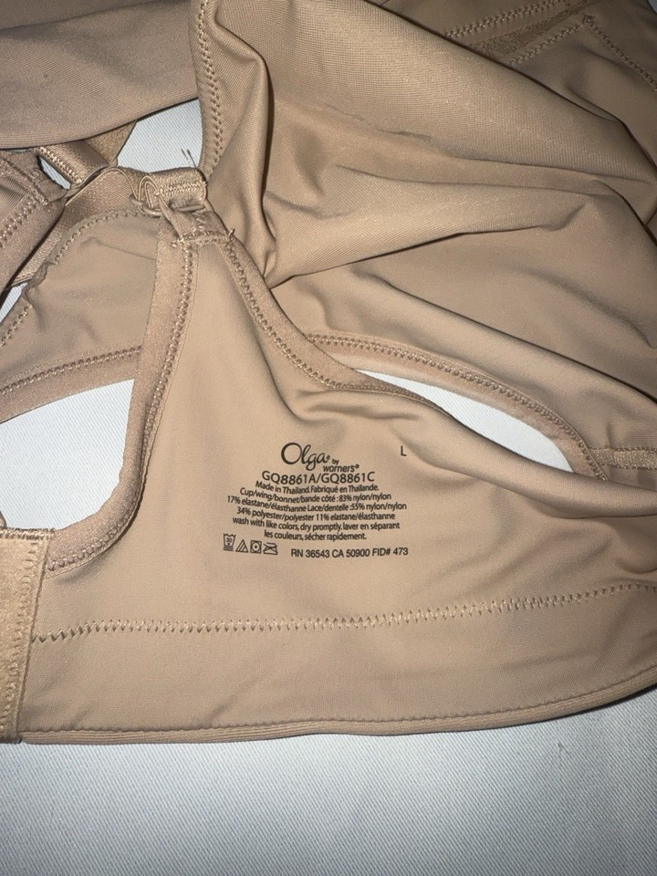 Olga By Warners Sports Bra Large Nude Lace | eBay