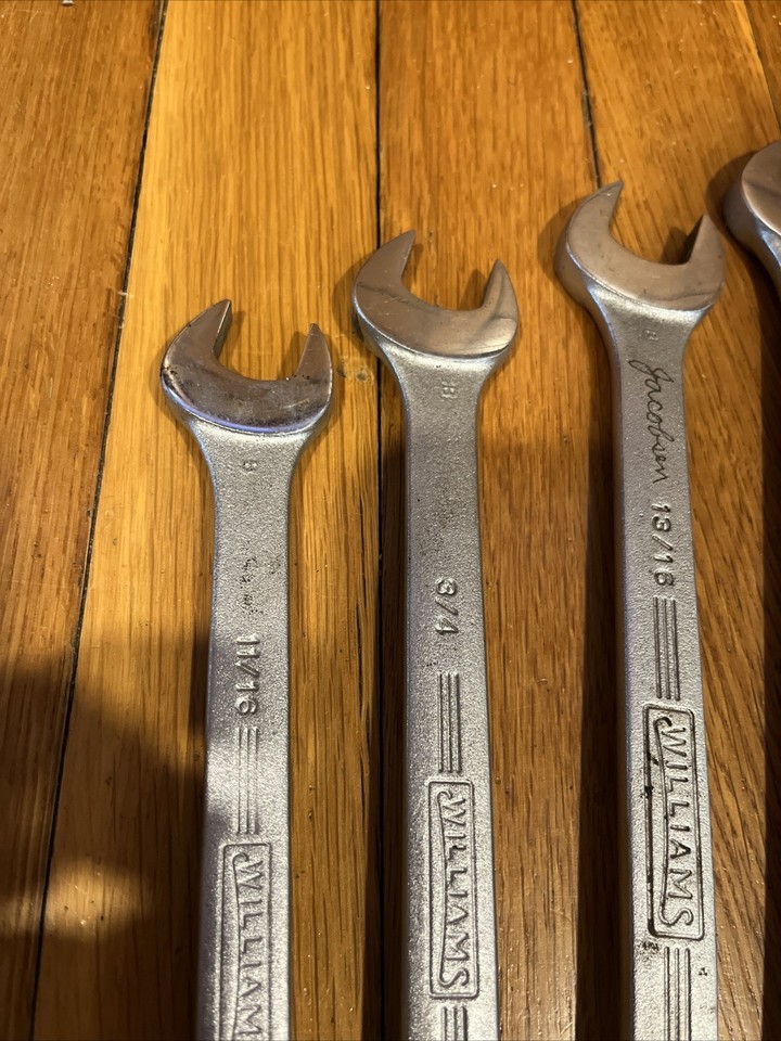Williams Superrench Set Of (4) Combination Wrenches 12 Point USA 11/16 ...