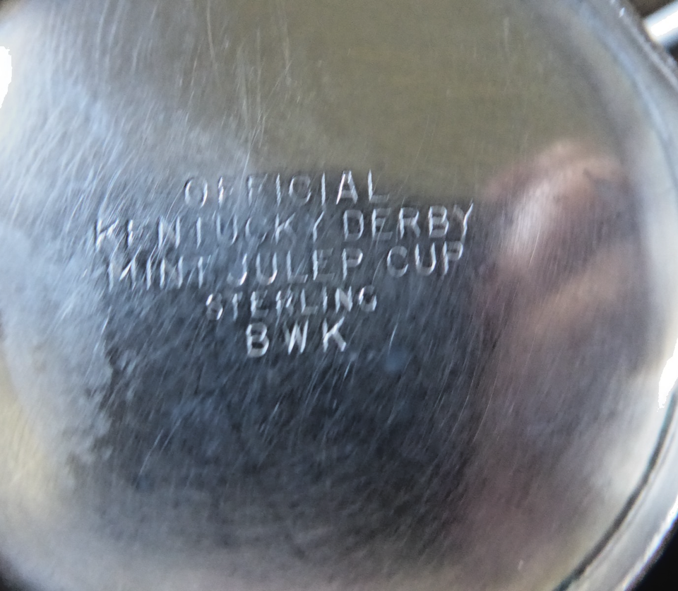 Dated 1938 Official Kentucky Derby Mint Julep Cup Sterling Silver ...