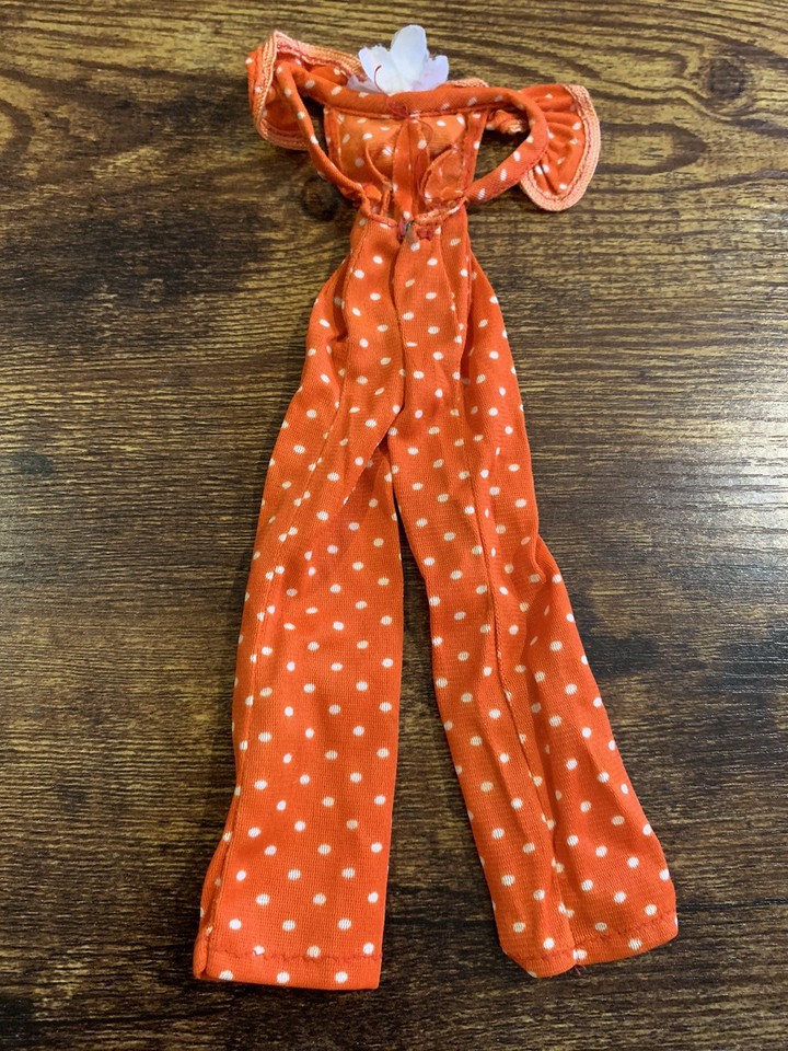 Vintage Tuesday Taylor Clothes Doll Outfit Orange Polka Dot Jumpsuit | eBay