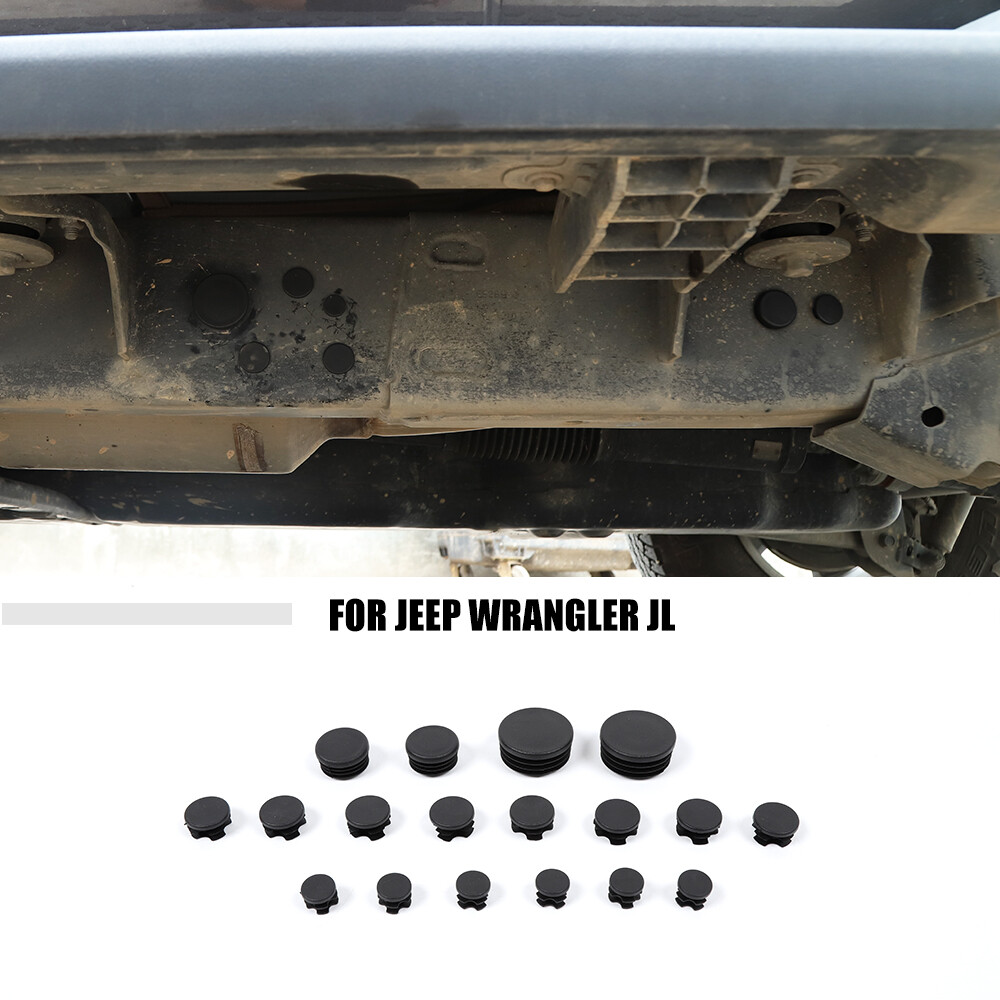 18x Floor Hole Drain Chassis Plugs Waterproof for Jeep Wrangler JL 2018 ...