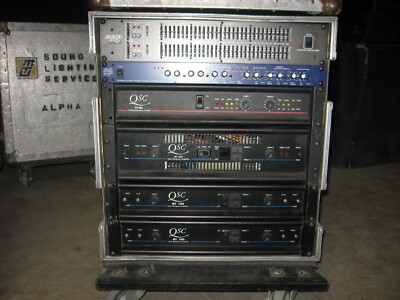 Stereo Power Amp Rack. QSC 3-WAY. MX1500 MX1500 MX2000 EX800 5800 Watt ...
