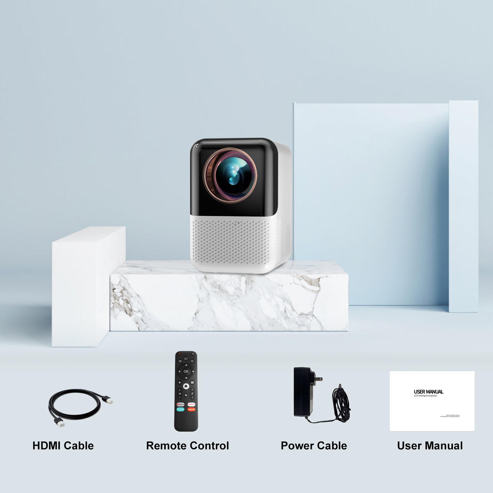 Smart Android Projector 4K UHD Portable WiFi Home Cinema Theater ...