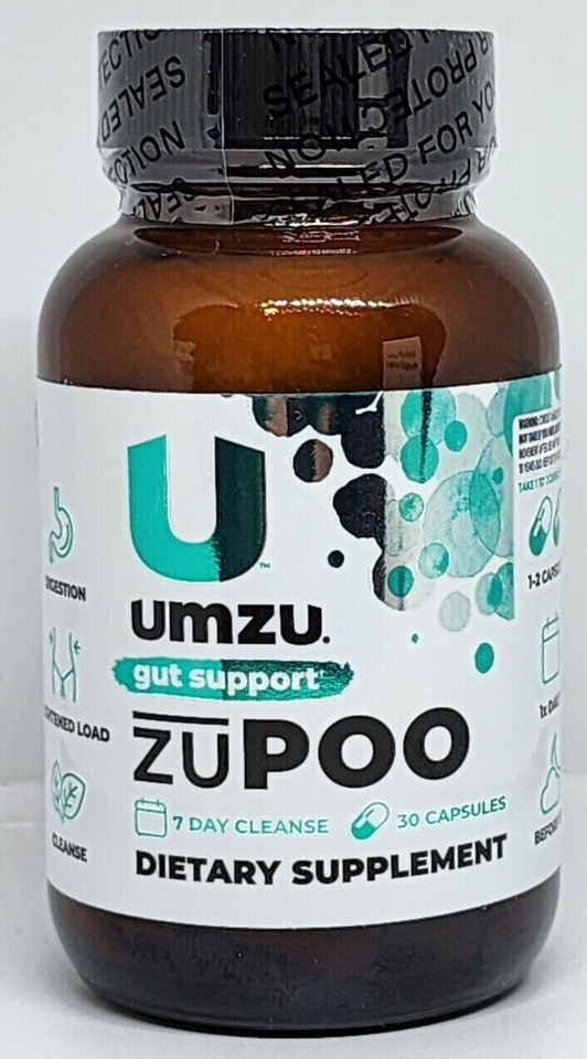 UMZU Zupoo Gut Support Colon Cleanse - Same Day Ship Mon-Sat - Exp 03/ ...
