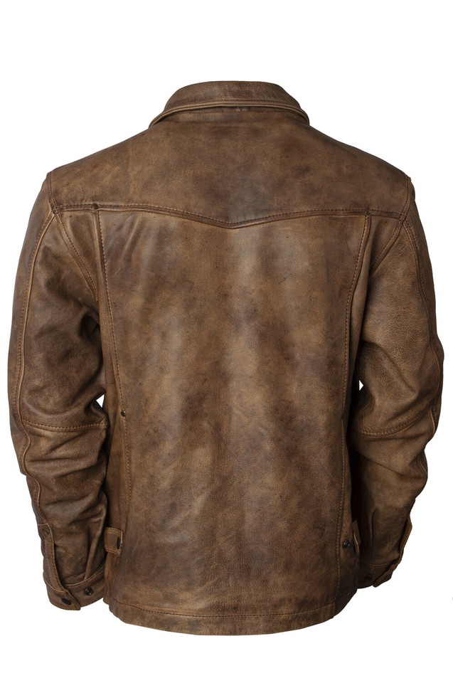 STS Ranchwear Mens Rifleman Chestnut Leather Leather Jacket | eBay
