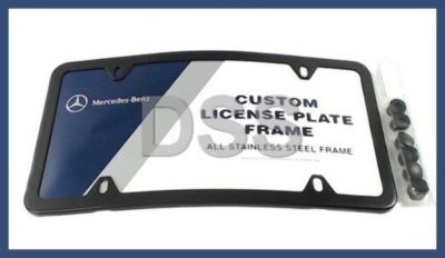 Genuine Mercedes-Benz License Plate Frame Curved Front Slim Line Black ...
