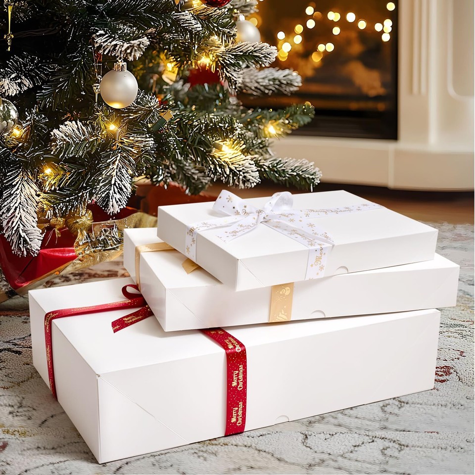 12 Pack White Gift Boxes with Lids for Presents 17" Large Gift Boxes ...