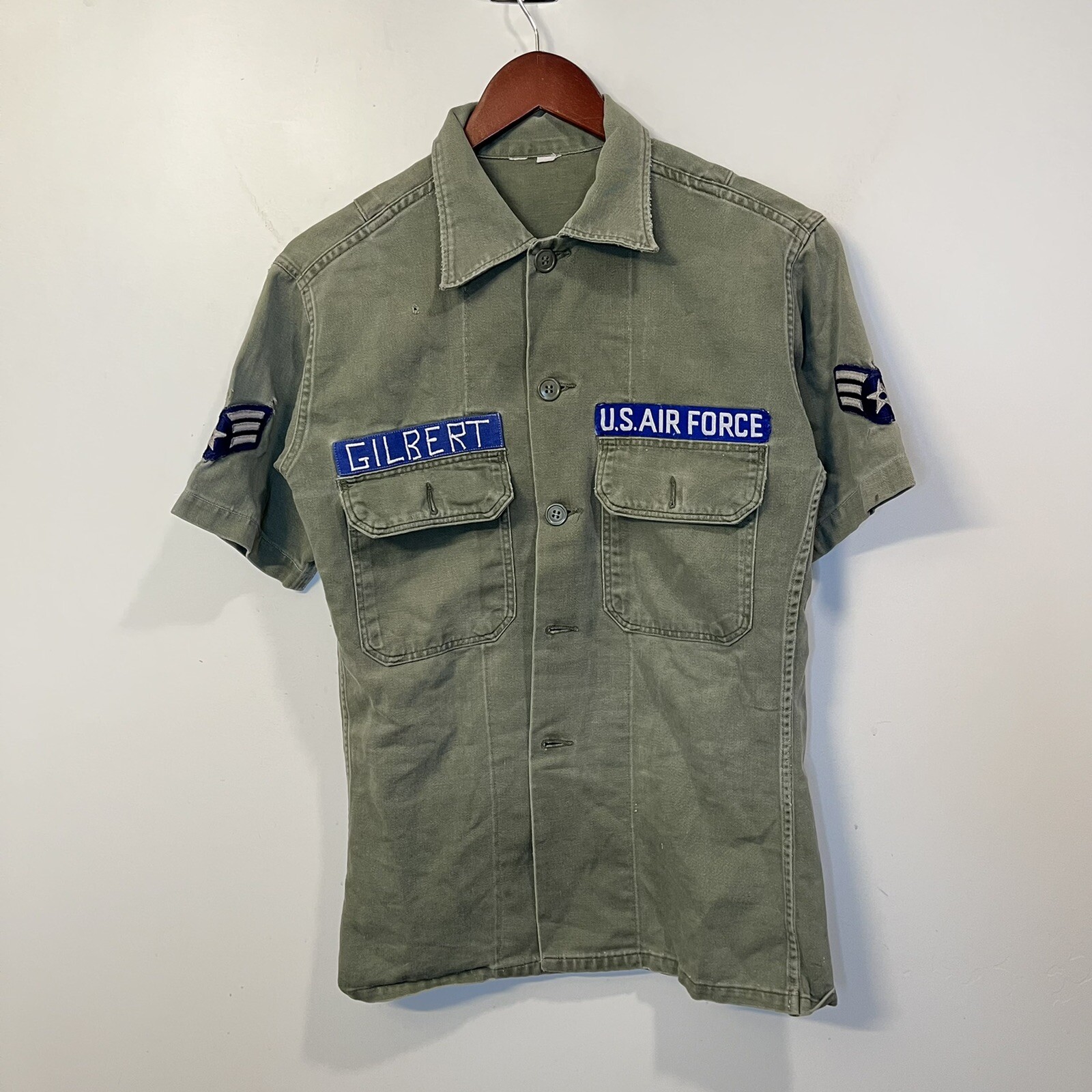 Vintage 70s US Air Force Military Field Shirt Patches… - Gem
