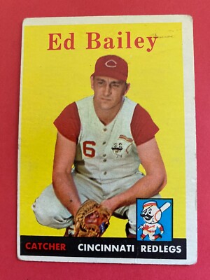 1958 Topps baseball card ED BAILEY #330 Cincinnati Redlegs | eBay