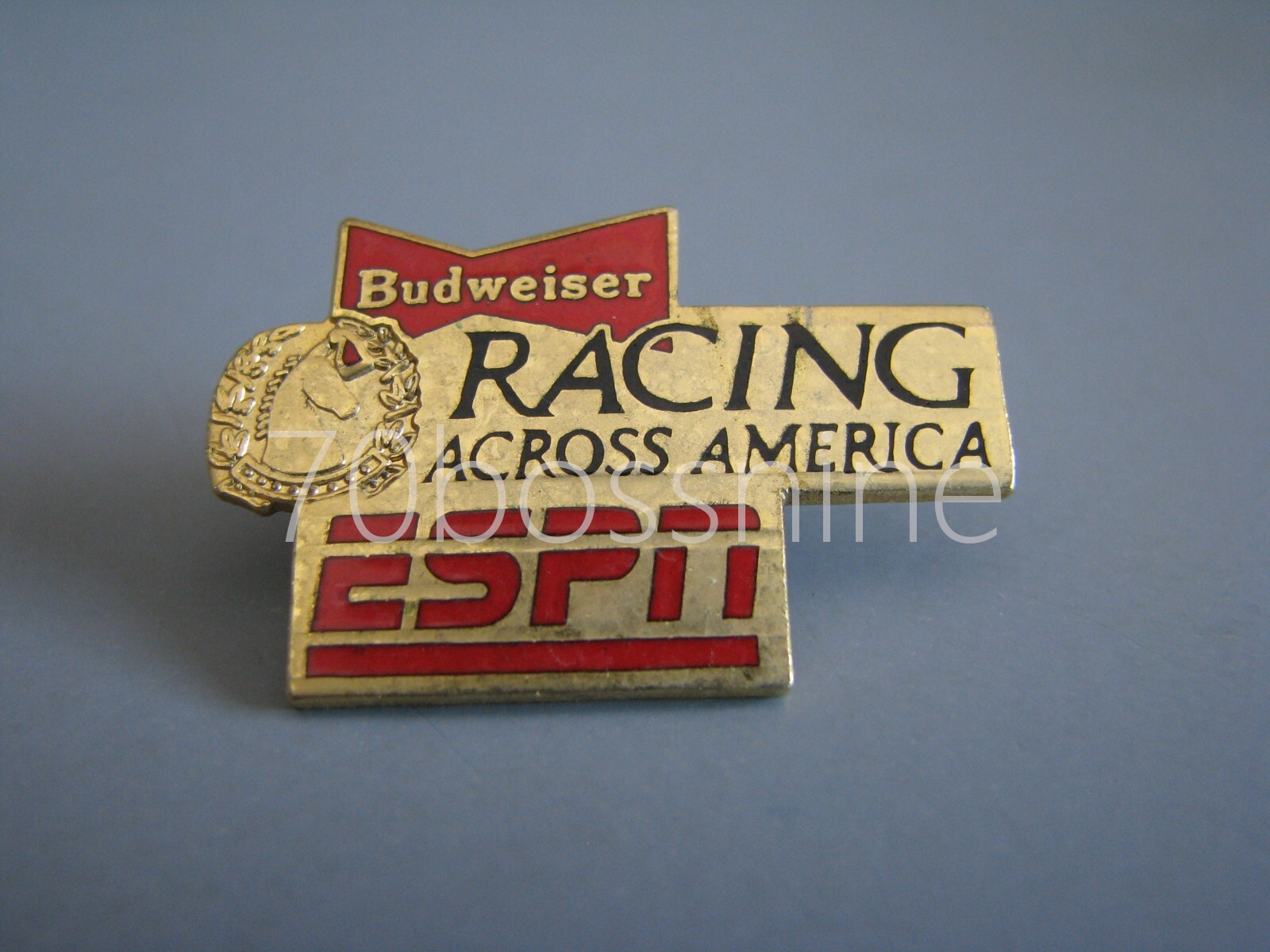 BUDWEISER ESPN RACING ACROSS AMERICA LOGO HORSE RACING HAT PIN LAPEL ...