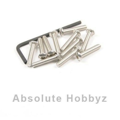 RC Screwz Stainless 4mmx20mm Button Head Cap Screw - 10 Qty Bag | eBay