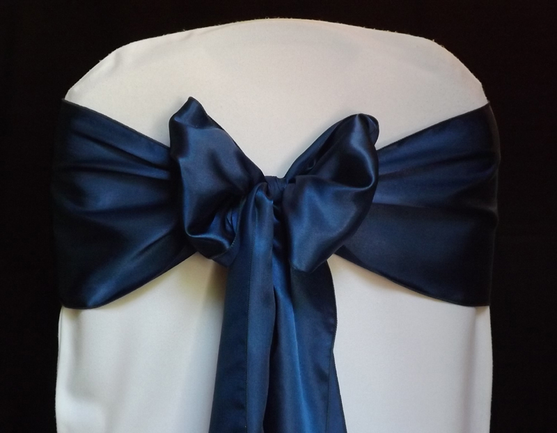 125 SATIN Chair Sash Bow Sashes Bows for Wedding Banquet Party Event ...