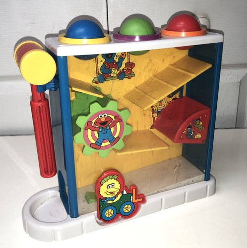 1994 Vtg Sesame Street Pound-A-Ball Drop Tyco Hammer Hand Eye ...