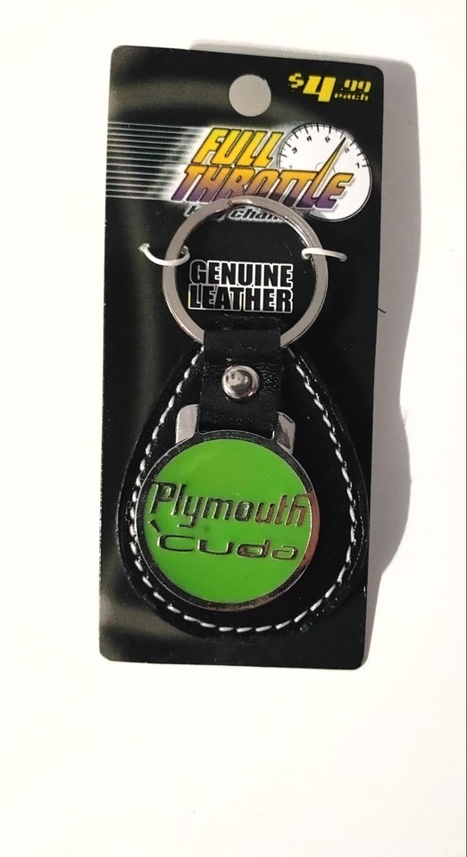 2007 Full Throttle Genuine Leather Plymouth 'Cuda Keychain | eBay