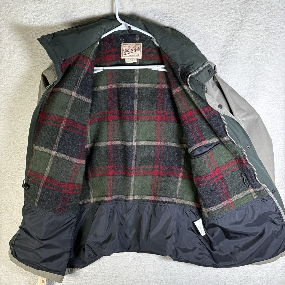 Vintage Woolrich Fieldstone Jacket Mens Medium Beige Wool Lined Field ...