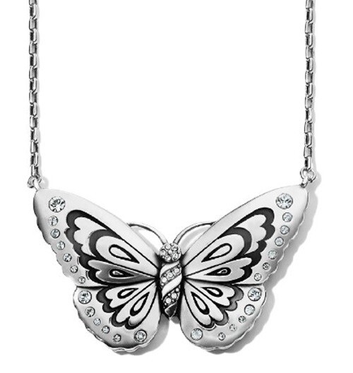 NWTag Brighton MARIPOSA Silver Crystal Blue Reversible Butterfly ...