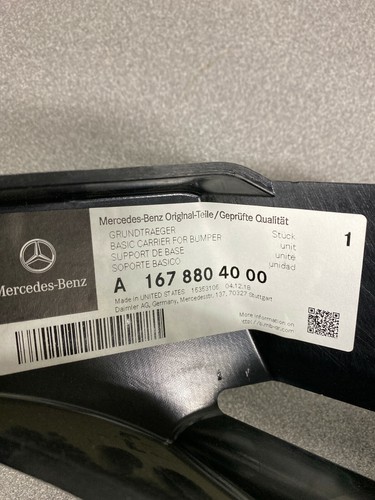 Genuine Mercedes Benz OEM Rear Bumper Energy Absorbers 1678803900 ...