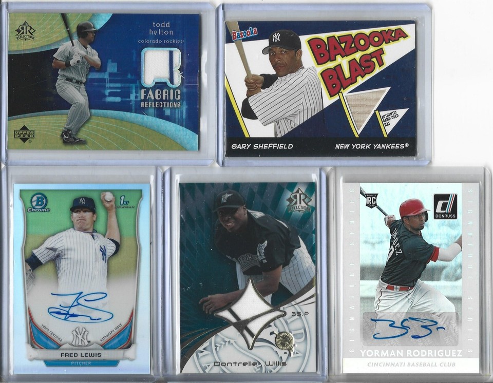 *13 BASEBALL AUTOS GAME USED JERSEYS RELICS PATCHES CARD LOT* | eBay