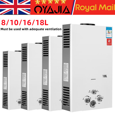 OYAJIA 8/10/16/18L Instant Gas Hot Water Heater Tankless Gas Boiler LPG ...