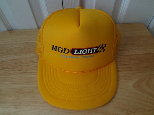 Vintage MGD Light Racing Team Snapback Cap Hat NEW NWOT Trucker Foam ...