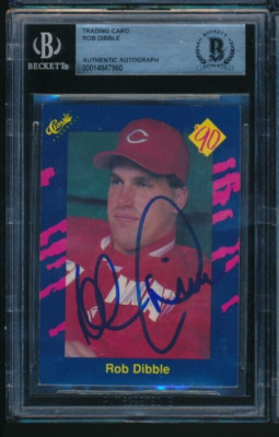 1990 Classic #43 Rob Dibble Signed Auto BAS BECKETT blue sig | eBay
