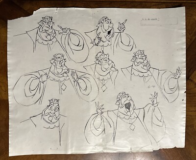 LARGE Original King Hubert + BONUS Sleeping Beauty Disney Animation ...