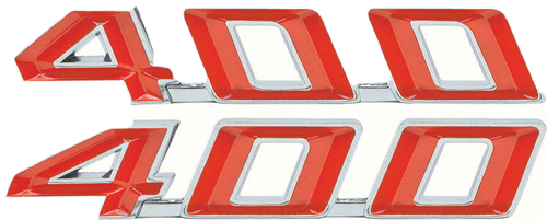 OER Chrome Plated Zinc Die-Cast 400 Hood Emblem Set 1967-1969 Pontiac ...