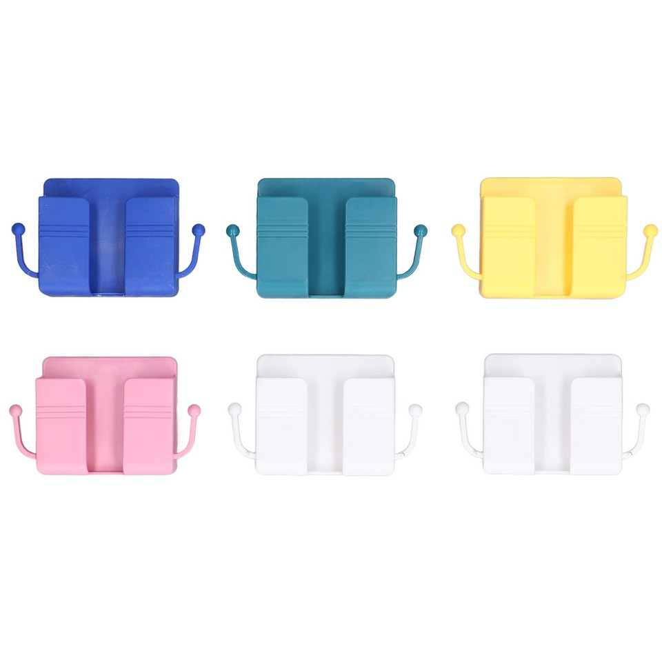 Bedroom Wall Mount Phone Holders 6pcs Self Adhesive Remote Storage ...