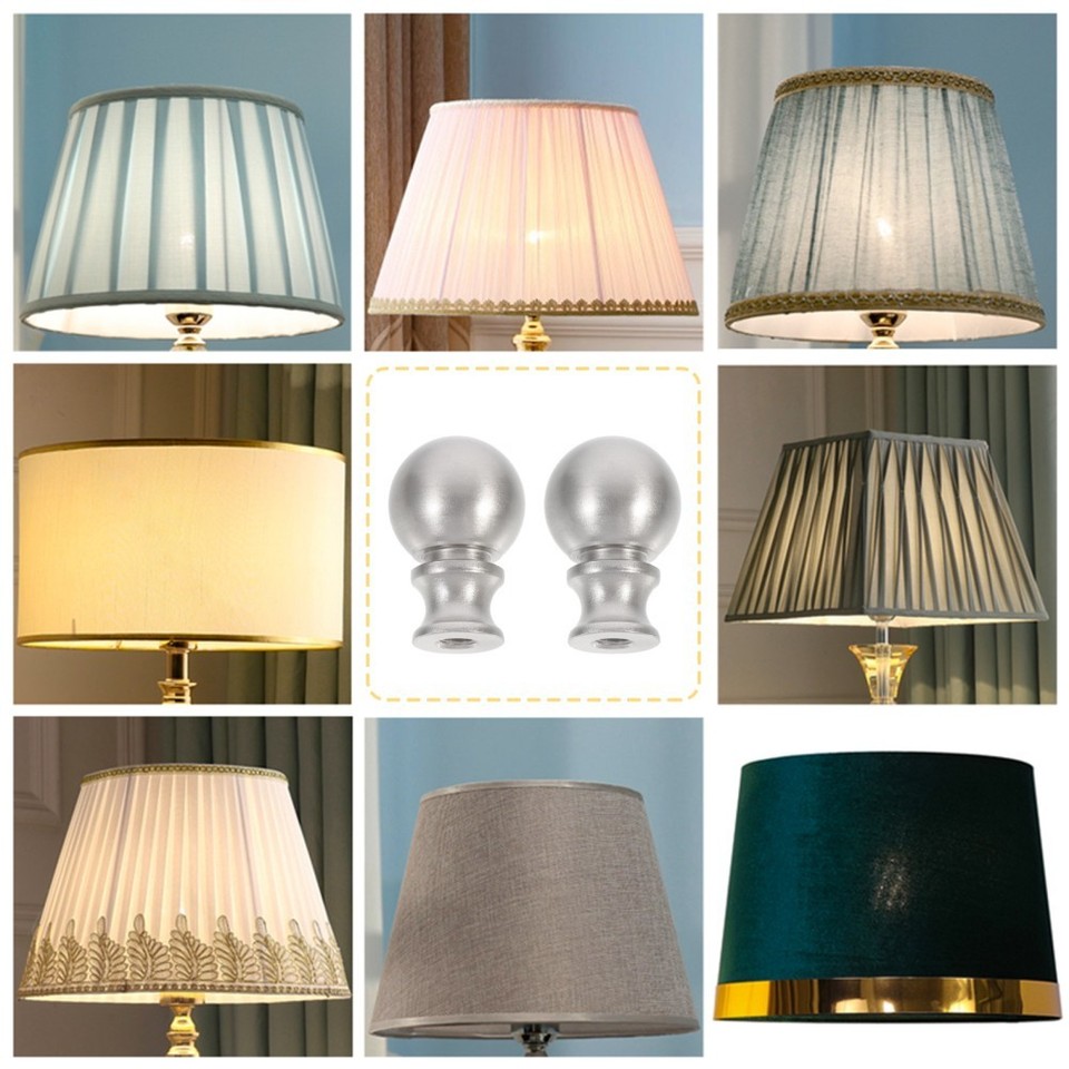 4 Pcs Lamp Shade Knob Lamp Decoration for Floor Light Silver Lamp ...