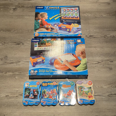 VTech V. Smile Console And Art Studio New Damaged Box + 4 used ...