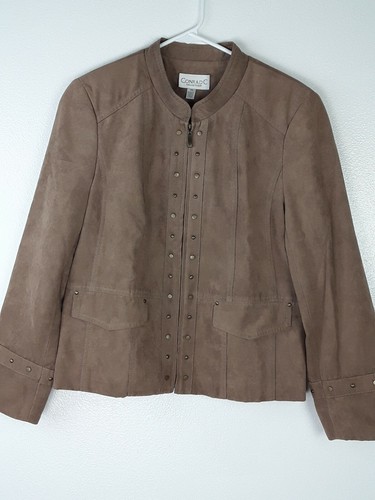Conrad C Collection Jacket Women's Size 10 Brown Full Zip Soft | eBay