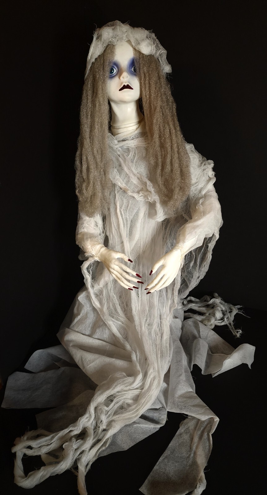Ghost Corpse Goulish Bride 2' stand or 5' hang Creepy Halloween Haunted ...