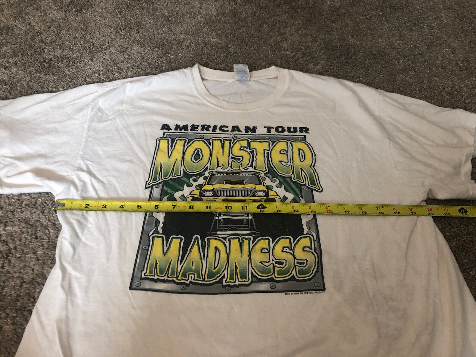 Monster Madness American Tour Monster Truck Shirt Siz… - Gem