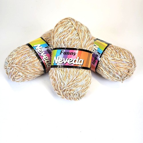Vtg Lot of 3 Skeins of Yarn Neveda Funny Cotton Polyacryl Made In ...