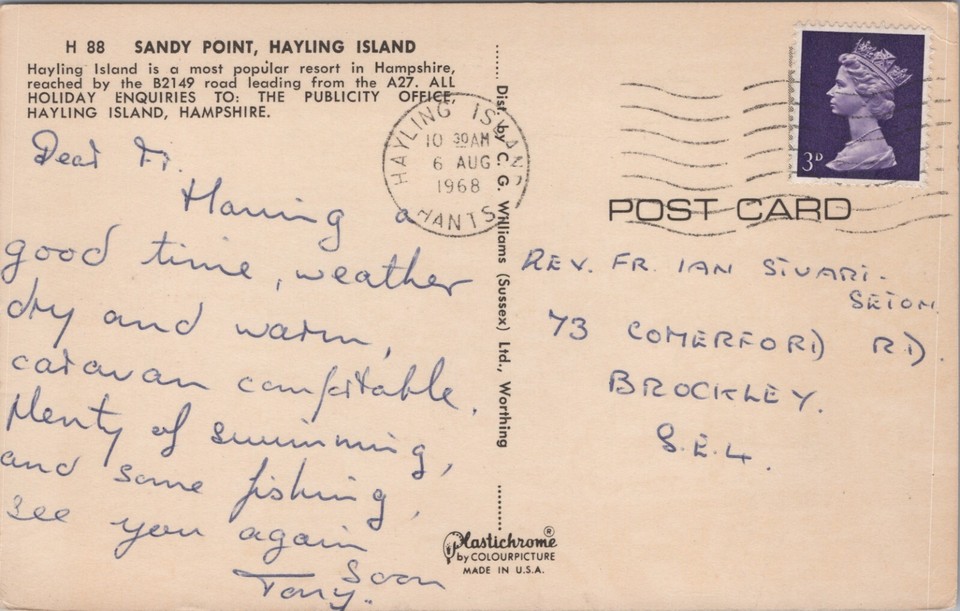 England Sandy Point Hayling Island Hampshire Vintage Postcard C218 | eBay