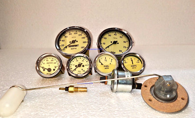 Smiths 52mmTemp Oil AmpFuel Speedo0-180mph Tacho 100 mm With 3 sender ...