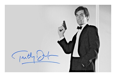 Timothy Dalton James Bond Signed A4 Autograph Photo Print 007 | eBay