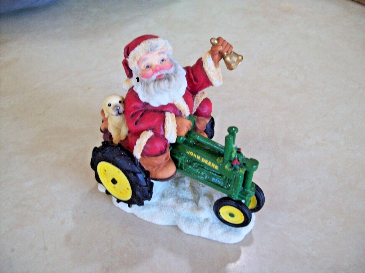 Santa On A Deere Tractor