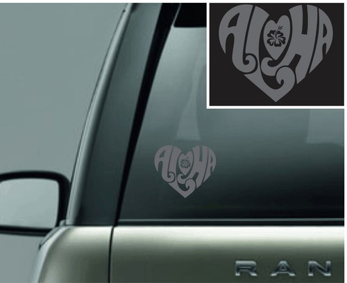 Aloha Heart Vinyl Decal Sticker Car, SUV, Bumper, Window, Phone, Tablet ...