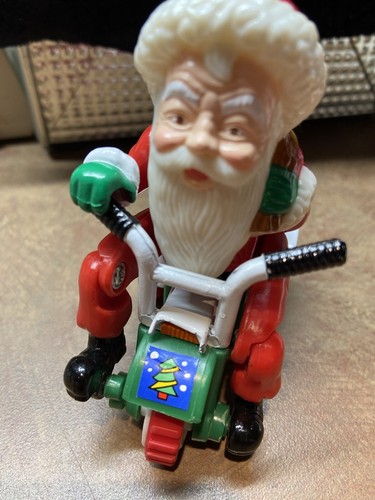 Vintage Plastic Santa Riding On Friction Toy Tricycle | eBay