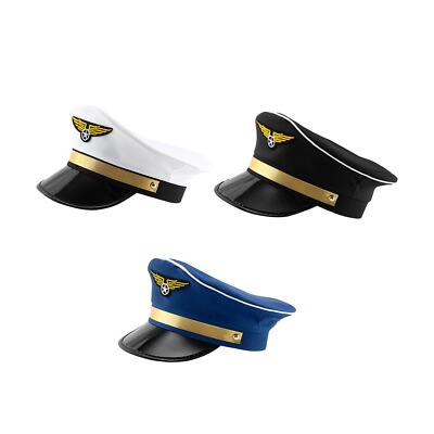 Airline Hat Cosplay Costume Props Novelty Adjustable Sailor Hats ...