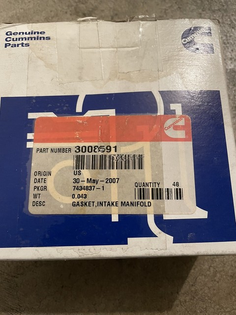 Cummins Gasket Intake Manifold 3008591 OEM N14 for sale online | eBay